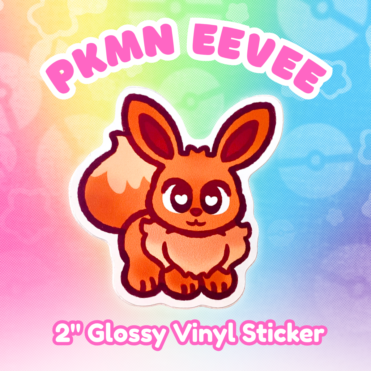 PKMN Eevee 2" Glossy Vinyl Sticker – SnailxSprout